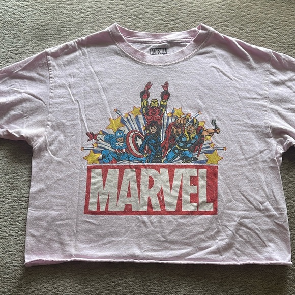 Marvel | Tops | 3 For Marvel Vintage Tshirt Cropped | Poshmark